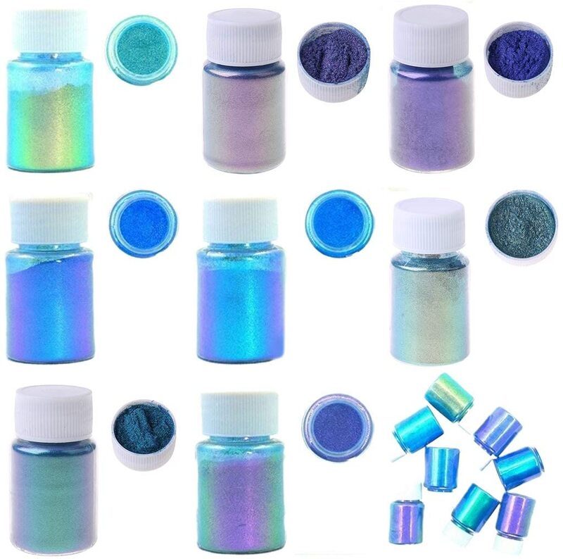 Chameleons Pearlescent Magic Powder Mica Pigment Gold Green Blue ...