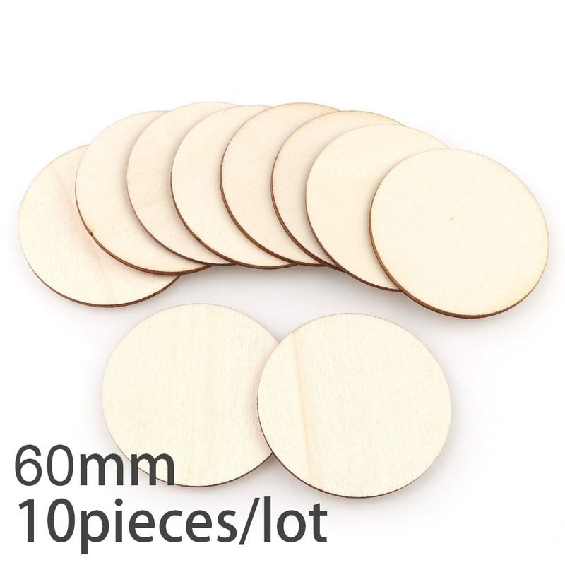 10pcs Wooden Circle Discs DIY Crafts – Paktec.nz