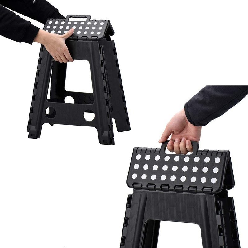 45cm Folding Step Stool Black – Paktec.nz