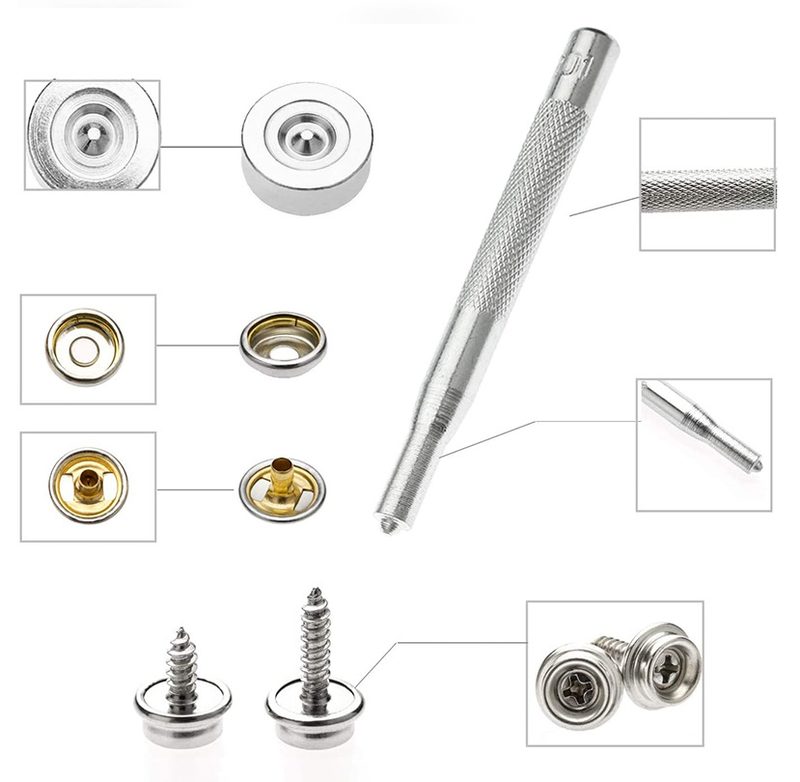 150 Sets Metal Snap Fasteners + Fixing Tools Set – Paktec.nz