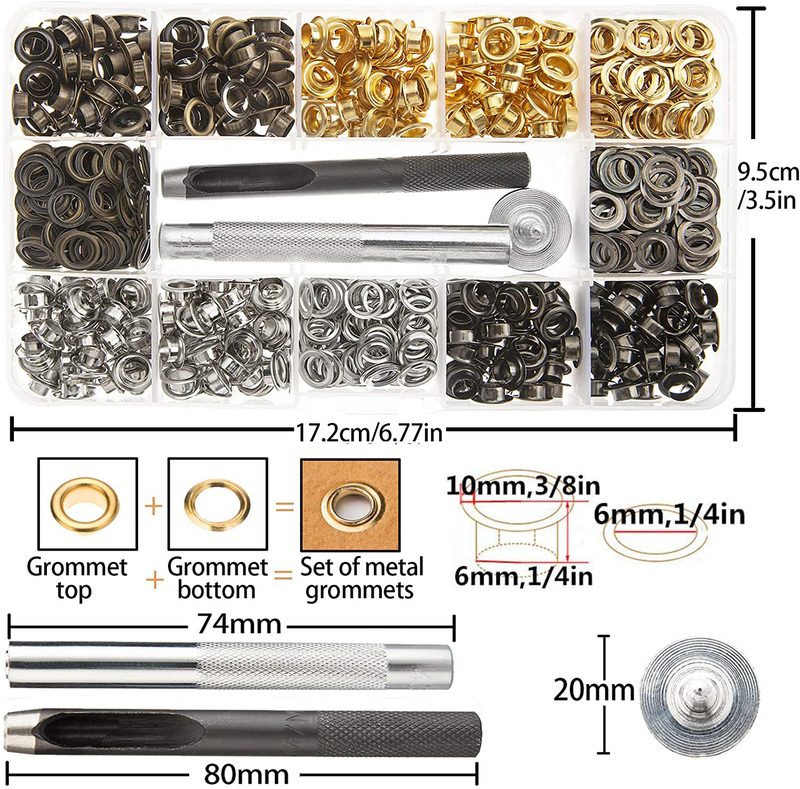 Metal Eyelets Grommets Button Kit with Tool – Paktec.nz