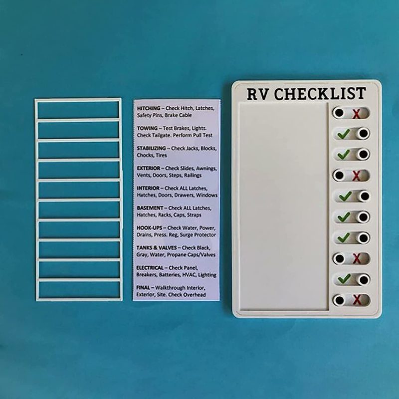 Portable RV Checklist Chore Memo Board – Paktec.nz