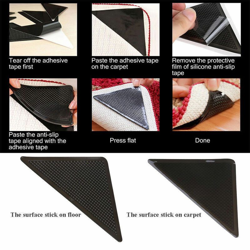 Reusable Rug Carpet Gripper Anti Slip Grip Floor Mat Sticker – Paktec.nz