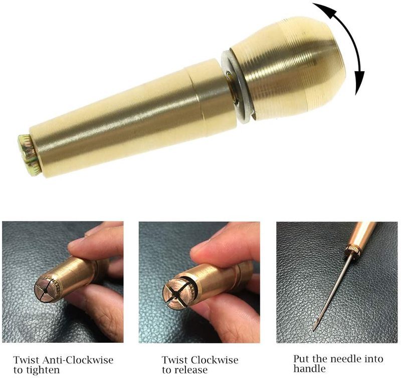 Canvas Leather Sewing Awl Hand Stitcher Kit Tools – Paktec.nz