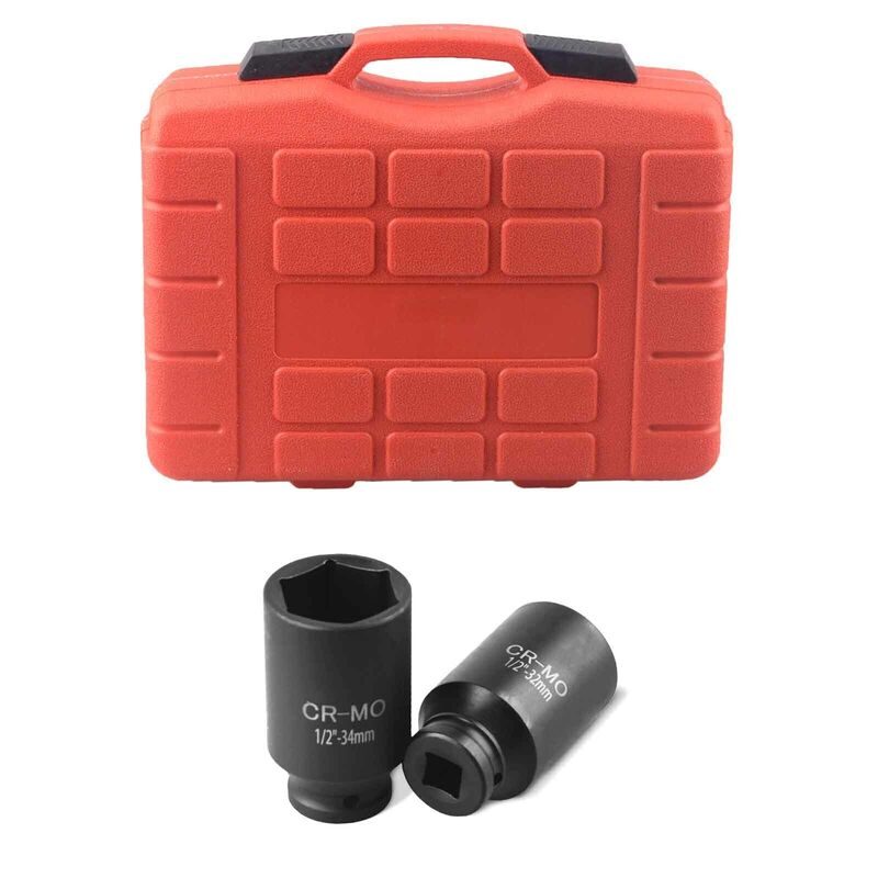 9pcs 1/2" Deep Impact Socket Set Axle Hub Nut Sockets 6-Point Metric ...