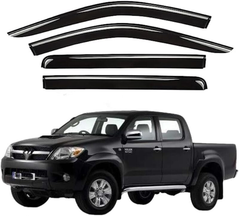 Toyota Hilux Window Visors Deflectors Rain Guards – Paktec.nz