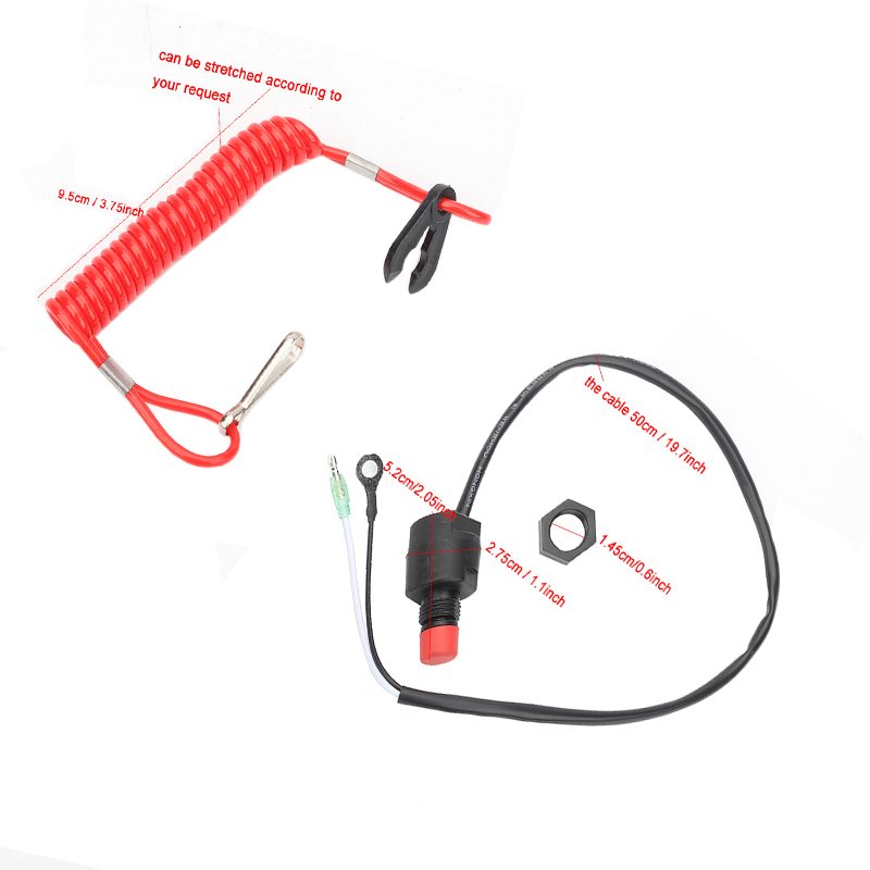 Boat Engine Emergency Stop Switch Motor Lanyard Kill Urgent Stop Butto ...