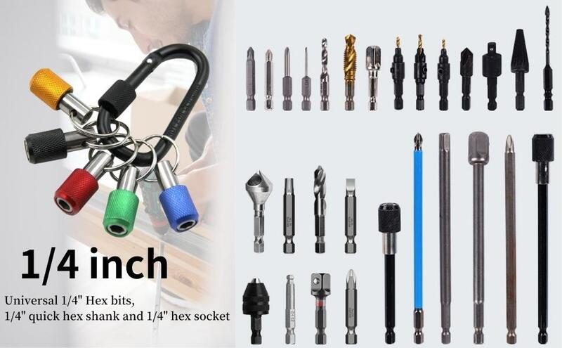 Keychain Screwdriver Drill Bits Holder Set Quick Release – Paktec.nz