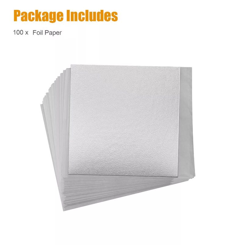 Silver Foil Paper Leaf for Arts Crafts 100 Sheets – Paktec.nz