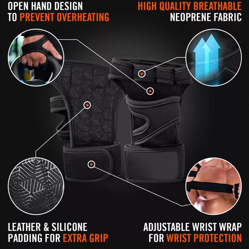 Training Gloves Weight Lifting Fitness Sports Body Building Gym Gloves ...