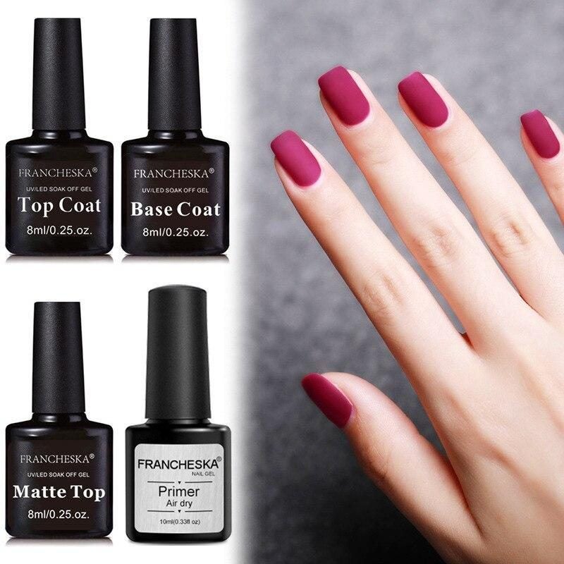 Gel Nail Polish Top & Base Coat & Primer & Matte Top – Paktec.nz
