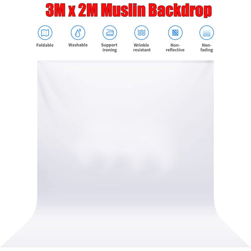 Photography Backdrop Background White 3M x 2M – Paktec.nz