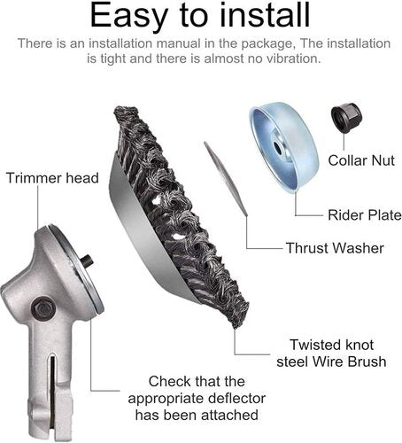 8" Weed Wheel Cutter Steel Wire Trimmer Head Adapter Kit – Paktec.nz